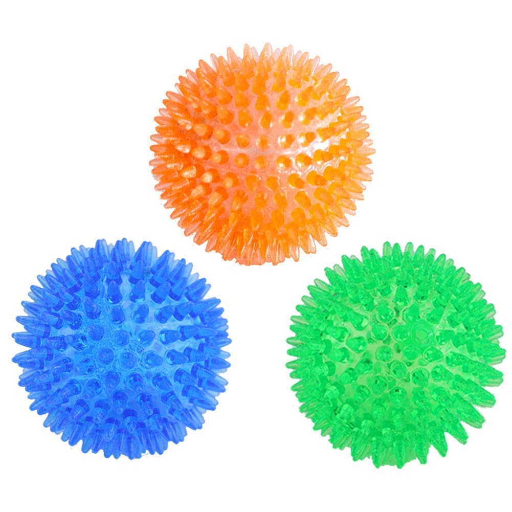 Flashing Squeezy Light Ball | Soft Squeeze Toy for Kids & Pets | 3-Inc ...